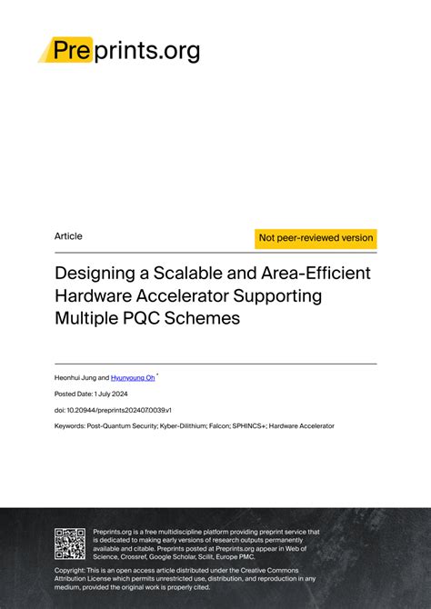 Pdf Designing A Scalable And Area Efficient Hardware Accelerator