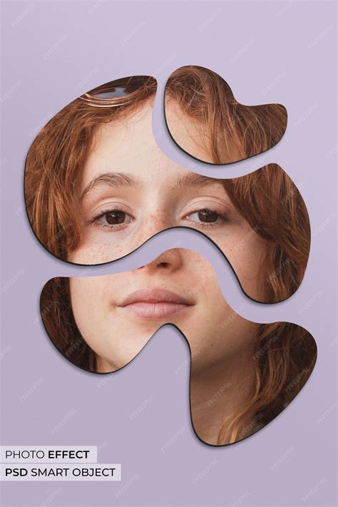 Free Psd Model Posing Paper Cutting Effect