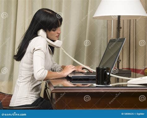 Business Trip Hotel Businesswoman Stock Image Image Of Female