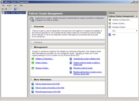 A Brief Tour Of The Windows Server 2008 S Failover Cluster Management MMC TechRepublic