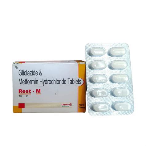 Rest M Tab Gliclazide 80mg Metformin 500mg At ₹ 75 Stripe Gliclazide Metformin Tablet In