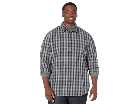Dockers Big Tall Washed Long Sleeve Magical Forest Green Fremont Plaid