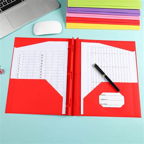 Nrmvnmi Folders With Pockets 3 Hole Punched Pocket Folders With Holes