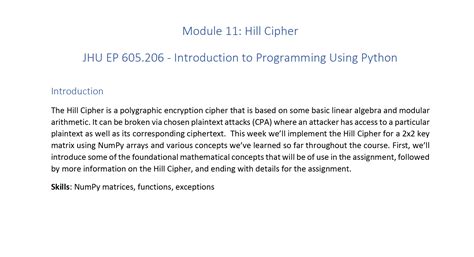Solved Jhu Ep 605206 Introduction To Programming Using