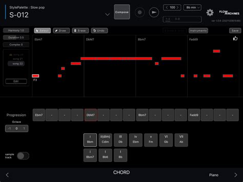 MIDI編集 Flow Machines