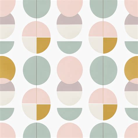 Vibrant Geometric Pattern With Stars And Circles Seamless Pattern