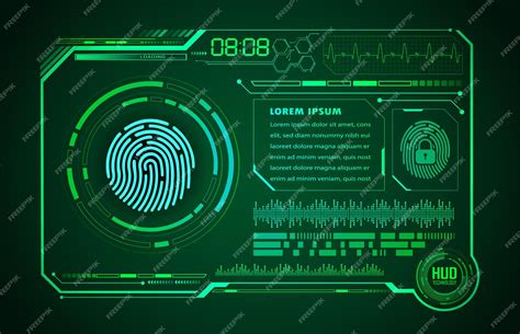 Premium Photo Finger Print Network Cyber Security Background