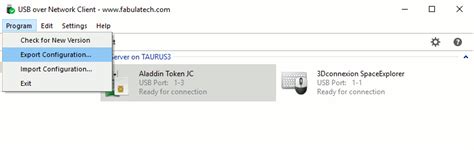 Exporting And Importing Configuration Usb Over Network Client User Manual