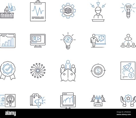 Digital Transformation Outline Icons Collection Digital Transformation Technology Automation
