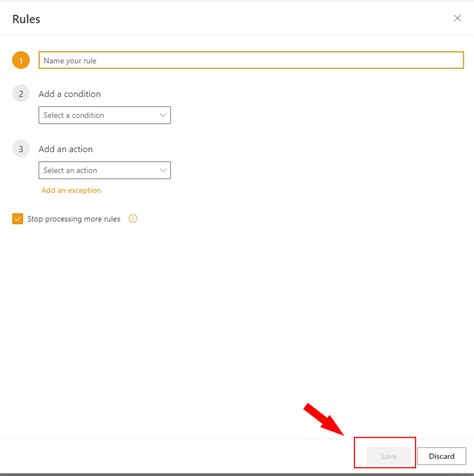 Creating Rules In Outlook Web Application