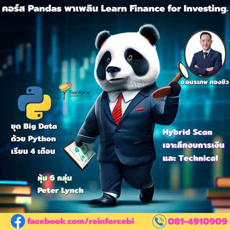 🐼 คอร์ส pandas พาเพลิน learn finance for investing 💰 🚀เราสนใจอนาคตของ