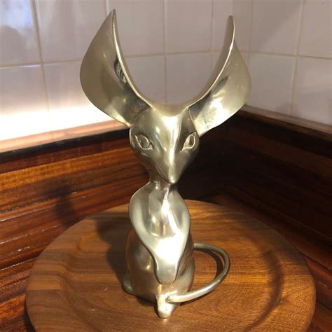 Vintage Solid Brass Mouse Statuebrass Mousefree Shipping 74081724