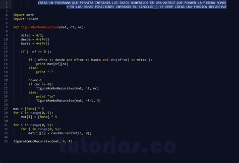 Recursividad Python Figura Rombo Recursivo Tutorias Co