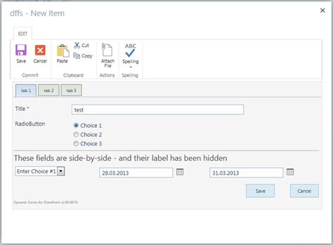 Dynamic Forms For SharePoint Now With Side By Side SharePoint