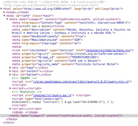 Xhtml Meta Viewport Rendering Into The Body Stack Overflow