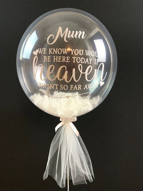 Memorial White Feather Balloon In A Box Customised Remembrance Balloon