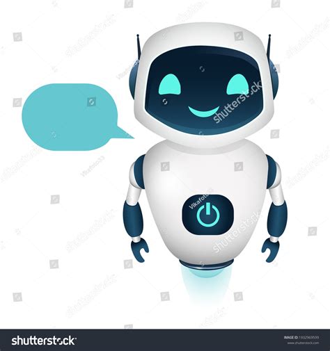 Robot Chat Bot Speak Smiles Bubble Stock Vector Royalty Free
