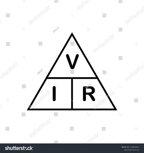Ohms Law Triangle Vector Illustration Isolated Stock Vector Royalty
