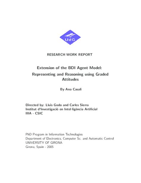 Pdf Extension Of The Bdi Agent Model Representing And Reasoning