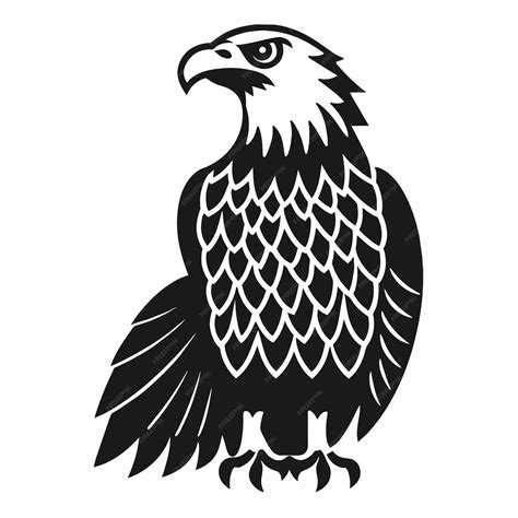 чёрно белый рисунок птицы с черно белым фоном Премиум векторы