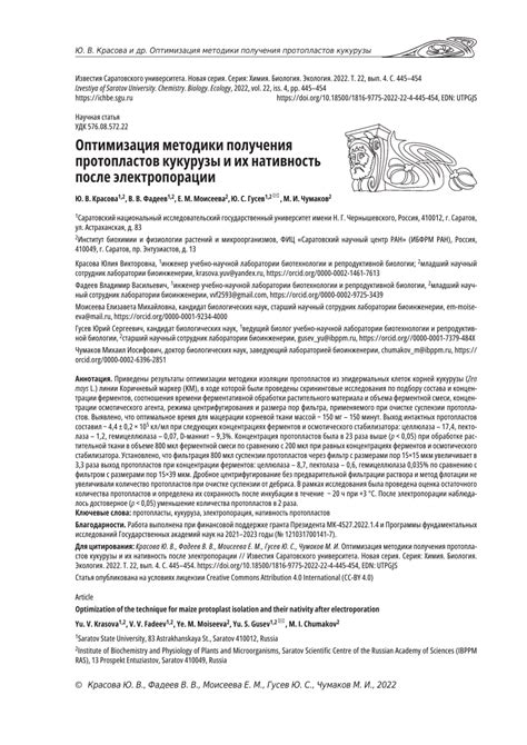 Pdf Optimization Of The Technique For Maize Protoplast Isolation And Their Nativity After