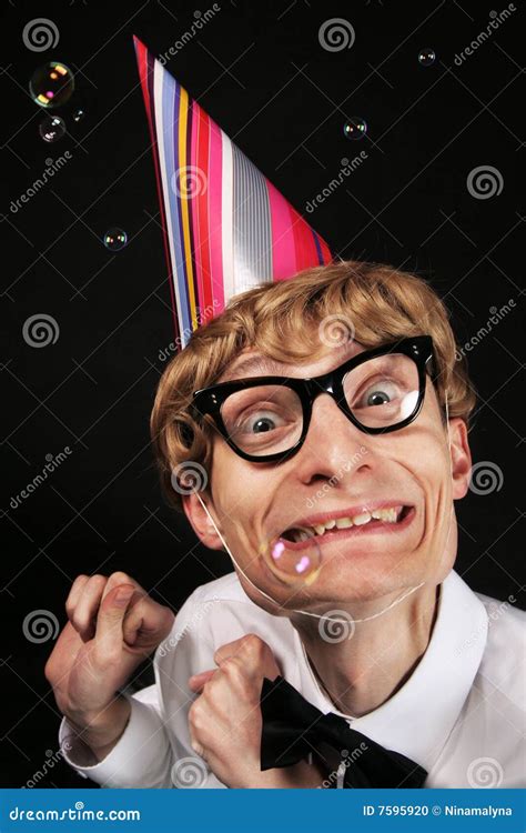 Party Nerd Stock Photo Image