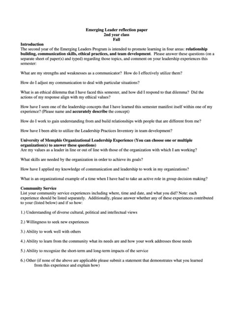 Top 13 Reflection Paper Templates Free To Download In PDF Format