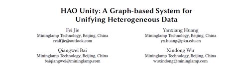 Cikm21 基于图的异构数据集成系统hao Unity 知乎
