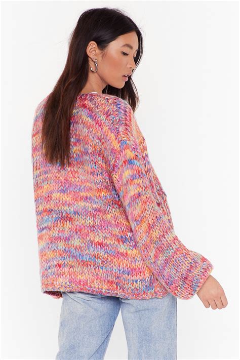 Multi Coloured Knitted Cardigan Atelier Yuwa Ciao Jp