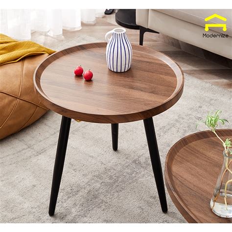 Mini Small Round Side Table Bedside Table Meja Kecil Kopi Shopee Malaysia