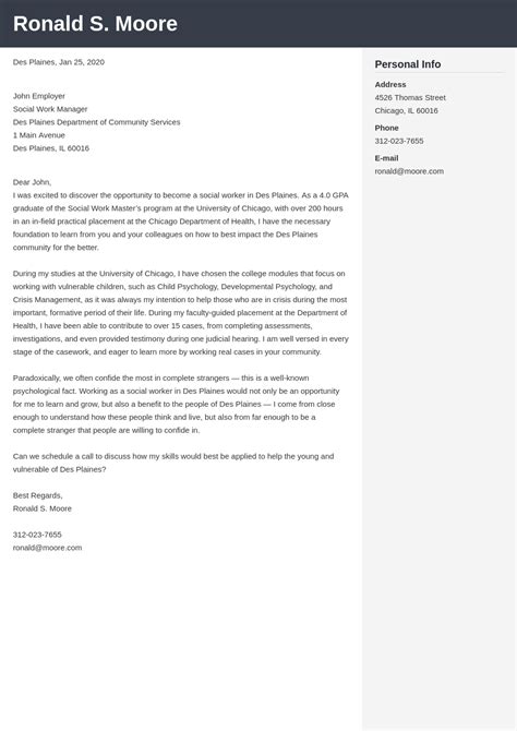 Social Work Cover Letter Examples And Templates For 2024