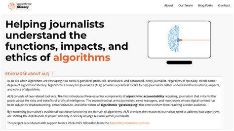 Introducing Algorithmic Literacy For Journalists Reynolds Journalism Institute