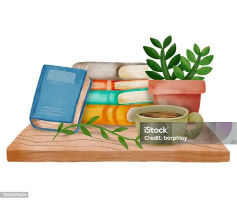 책 수채화 일러스트 독서 서점 서점 매직 빈티지 승화 스티커 귀여운 공부에 대한 스톡 벡터 아트 및 기타 이미지 공부 과학 교과서 Istock