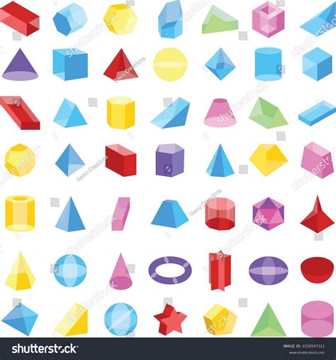Set 3d Geometric Shapes Isometric Views Stock Vector Royalty Free 2250547311 Shutterstock