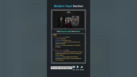 👥 Modern Team Section Design 2025 💻 Stunning Css3 Layout In 60