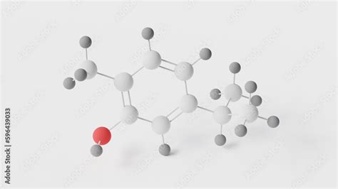 Carvacrol Molecule 3d Molecular Structure Ball And Stick Model Structural Chemical Formula