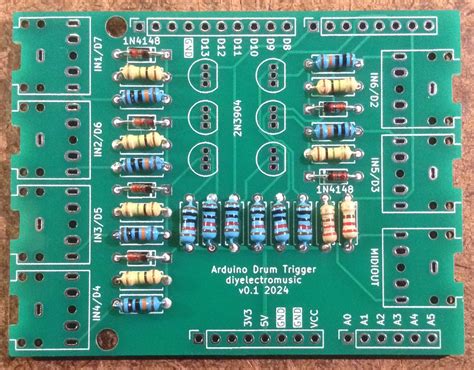 Arduino Drum Trigger To MIDI Shield PCB Build Guide Simple DIY Electronic Music Projects