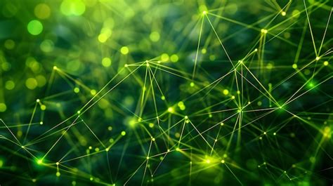 Premium Photo Abstract Green Background With Triangular Particles