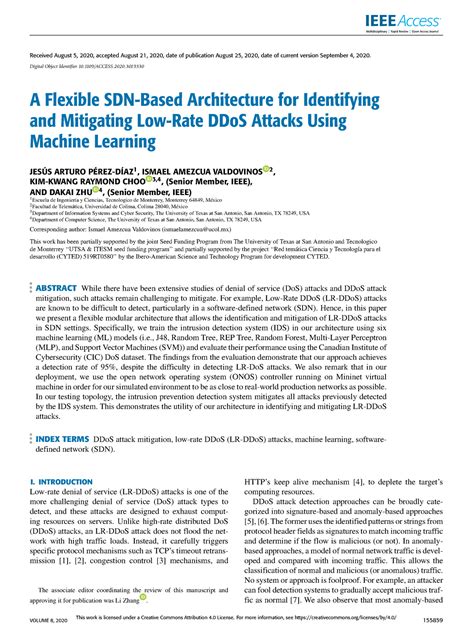 A Flexible Sdn Based Architecture For Identifying And Mitigating Low