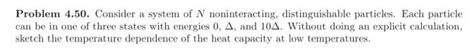 Solved Problem Consider A System Of N Noninteracting Chegg