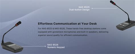 Desktop Ip Intercom Station With Gooseneck Microphone Spon