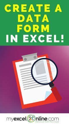 Create Form In Excel For Data Entry MyExcelOnline Microsoft Excel Excel For Beginners Excel