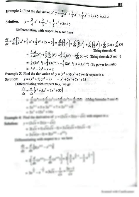 Solution Derivates Of Sum Difference Product And Qoutiont Rule Complete Guide With Exercise And