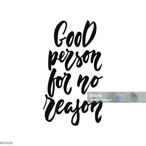 아무 이유없이 좋은 사람 손으로 흰색 배경에 고립 된 긍정적 인 영감 글자 문구를 그렸다 배너 인사말 카드 포스터 디자인에 대한 재미있는 타이포그래피 브러시 잉크 벡터