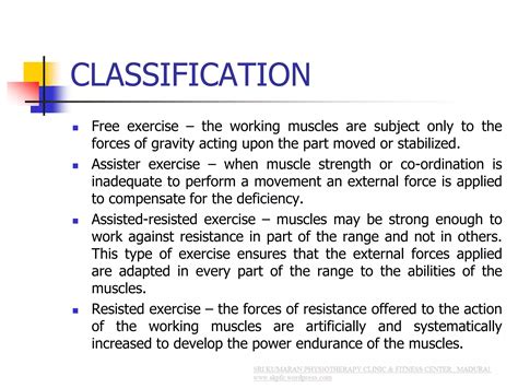 Active Movement Resisted Exercises Ppt