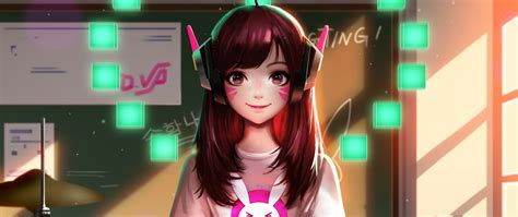 Dva Wallpaper 4k Cute Art School Girl Overwatch