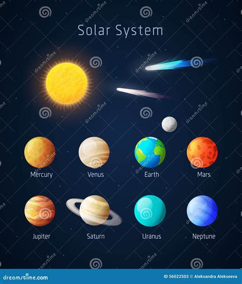 Realistic Solar System Objects Vector 56022503