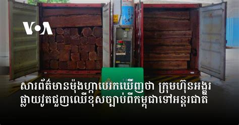 សារ ព័ត៌មាន ម៉ុងហ្កាបេ រក ឃើញ ថា ក្រុមហ៊ុន អង្គរ ផ្លាយវូត ជួញ ឈើ ខុស ច្បាប់ ពី កម្ពុជា ទៅ អន្តរជាតិ