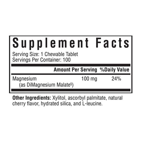 ACTIVE MAGNESIUM CHEWABLE TABLETS Spectrum Supplements