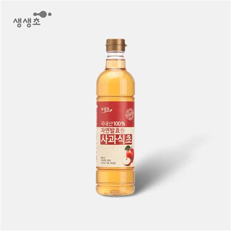 국내산100 자연발효한 사과식초 800ml 생생초